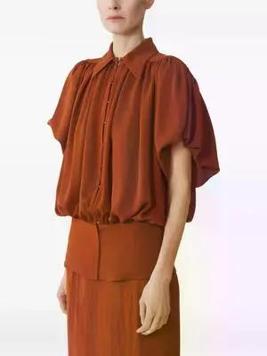 LANVIN Puffed-sleeve Button Top
