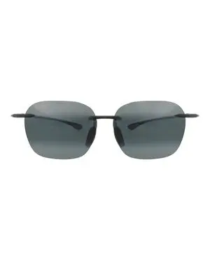 Maui Jim Square Frame Nylon Sunglasses - Grey Grey Grey (446/11m)
