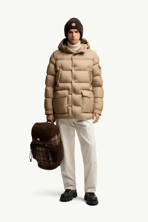 Moncler Bretagne Hooded Down Jacket - Beige