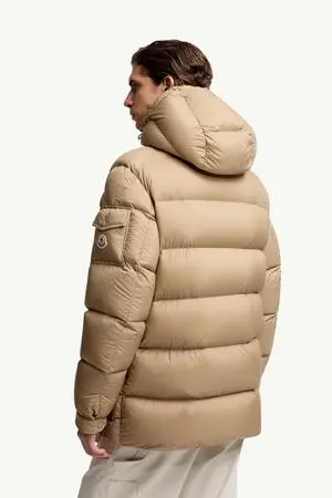 Moncler Bretagne Hooded Down Jacket - Beige