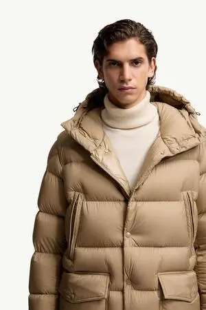 Moncler Bretagne Hooded Down Jacket - Beige