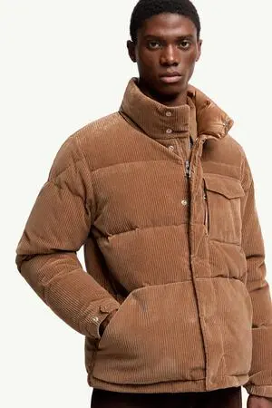 Moncler Serrant Corduroy Down Jacket - Brown