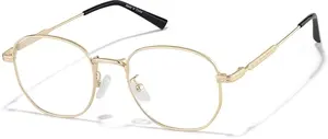 Zenni Square Full Rim Eyeglasses - Gold