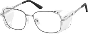 Women's rectangular stainless steel eyeglasses