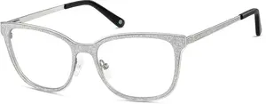 Zenni Full Rim Square Eyeglasses - Silver