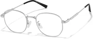 Zenni Square Full Rim Eyeglasses - Silver