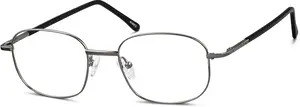 Zenni Rectangle Full Rim Stainless Steel Eyeglasses - Gray