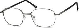 Zenni Rectangle Full Rim Stainless Steel Eyeglasses - Gray