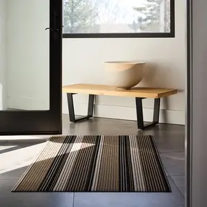 CHILEWICH Pleat Stripe Shag Rug, 24 X 36