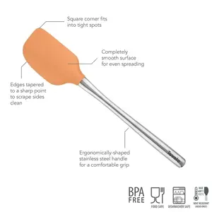TOVOLO Flex Core Stainless Steel Handled Spatula - Apricot