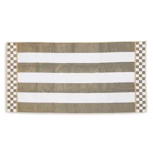 MACKENZIE-CHILDS Stripe Bath Towel - Mocha Stripe