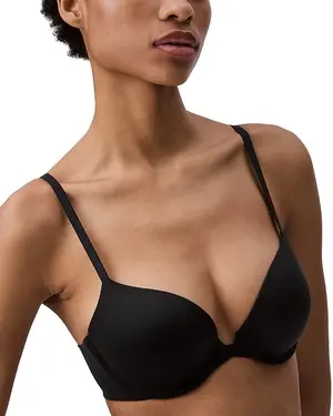 Calvin Klein Push Up Plunge Bra - Black