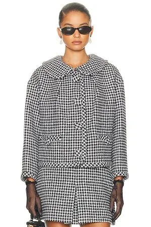 Marc Jacobs Gingham Tweed Jacket - Black Multi