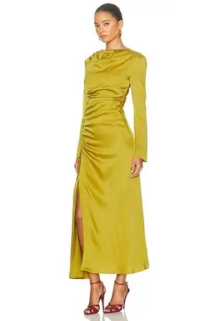 Simkhai Odess Long Sleeve Midi Dress - Pear