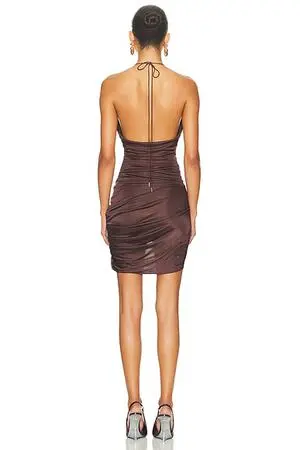 Atlein Ruched Strap Mini Dress