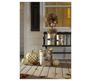 MACKENZIE-CHILDS Mocha Check Harvest Topiary
