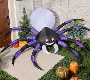 HAY & HARVEST As Is 10ft Inflatable Light Show Spider