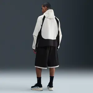 Nike Tech Dri-fit Woven Color-block Windrunner Loose Jacket - Grey