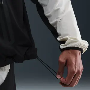 Nike Tech Dri-fit Woven Color-block Windrunner Loose Jacket - Grey