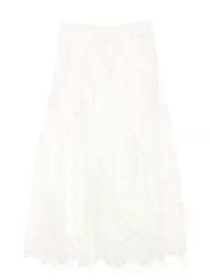 BAMBAH Eyelet Maxi Skirt - White
