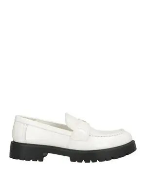Tory Burch Calfskin Loafers - White