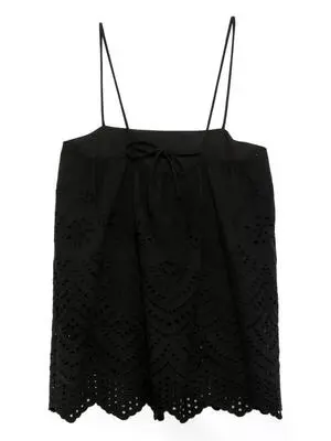 BAMBAH Eyelet Tank Top - Black