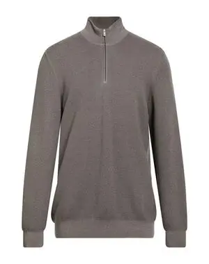 GRAN SASSO Virgin Wool Half-Zip Sweater Beige