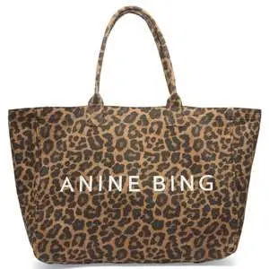 ANINE BING Leo Canvas Tote Bag - Leopard