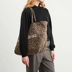 ANINE BING Leo Canvas Tote Bag - Leopard