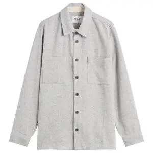 WAX LONDON Whiting Wool Fleck Overshirt