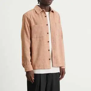 WAX LONDON Whiting Wool Fleck Overshirt - Rust/multi
