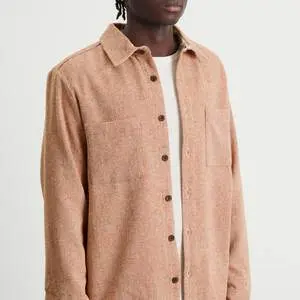 WAX LONDON Whiting Wool Fleck Overshirt - Rust/multi