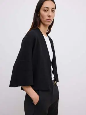 HOUSE OF DAGMAR Short Wool Cardigan - Black