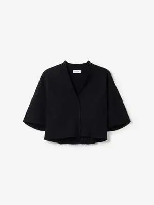 HOUSE OF DAGMAR Short Wool Cardigan - Black