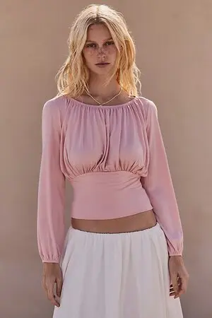 Free People Daphne Top - Dusty Pink