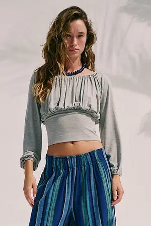 Free People Daphne Top - Heather Grey