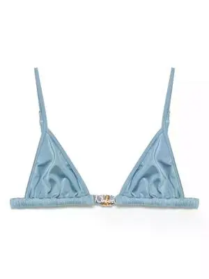 Chloé Logo-lettering Bikini Top - Blue