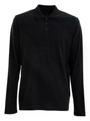 Majestic Filatures Long-sleeve Polo Shirt - Black