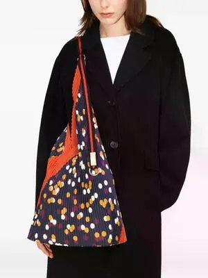 MULTITUDES BAGS Valeria Pleated Polka-dot Shoulder Bag