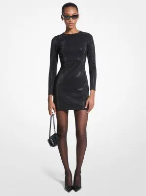 Michael Kors Embellished Scuba Mini Dress