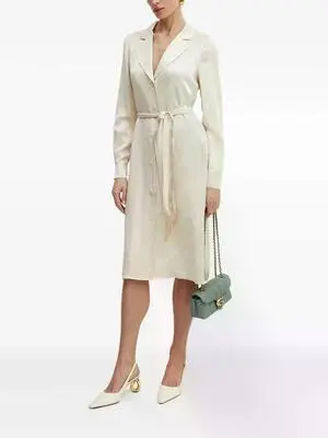 TWINSET Chain-print Belted Dress - Neutrals