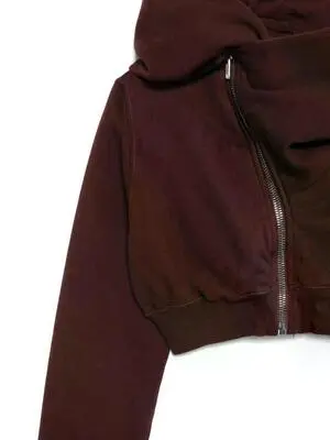 Rick Owens Cowl-neck Cropped Sweatshirt - Red