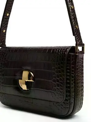 PATOU Crocodile-embossed Shoulder Bag