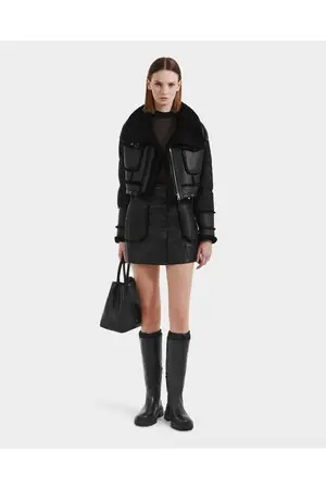 Rudsak Cropped Shearling Puffer Jacket