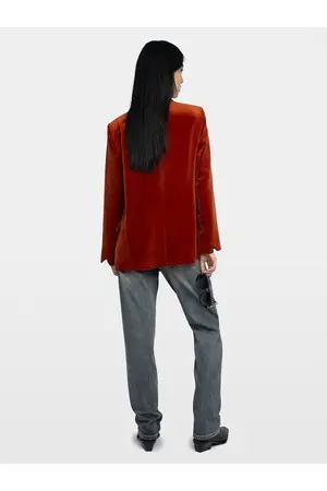 Zadig&Voltaire Vaska Structu Velvet Blazer - Red