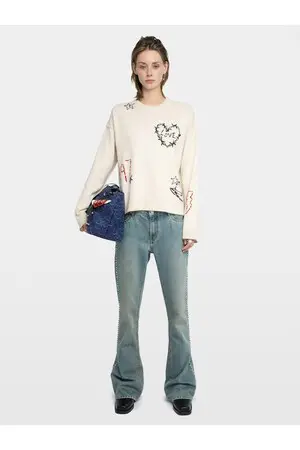 Zadig&Voltaire Markuz Cashmere Sweater - Neutral / White