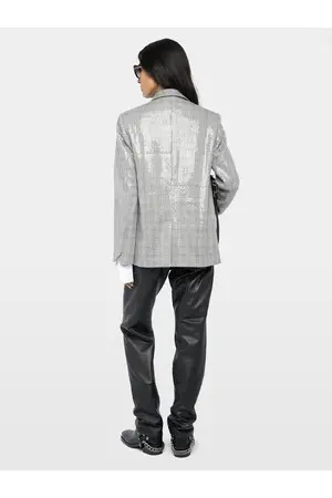 Zadig&Voltaire Sequin Prince Of Wales Check Blazer