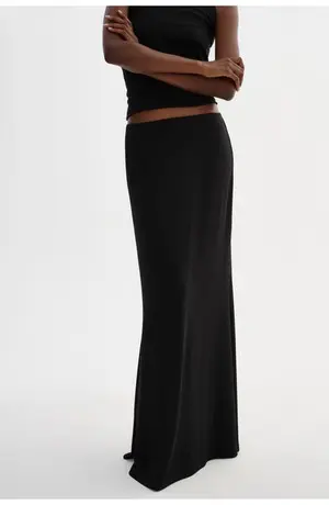 LAMARQUE Knit Maxi Skirt - Black
