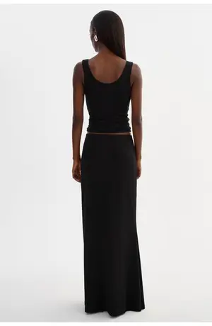 LAMARQUE Knit Maxi Skirt - Black