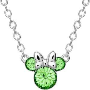 Disney Minnie Mouse Birthstone Pendant Necklace - Light Green
